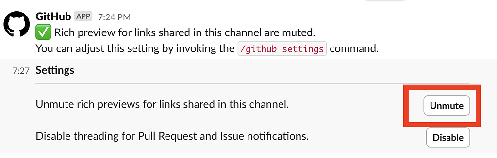 slack, disable github link “rich previews” in message - 搬砖 - 加卡论坛